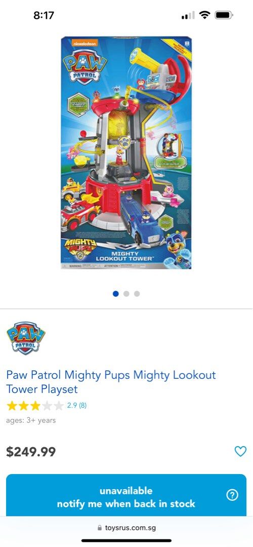 Paw Patrol Mighty Pups Mighty Lookout Tower Playset, Hobbies & Toys ...