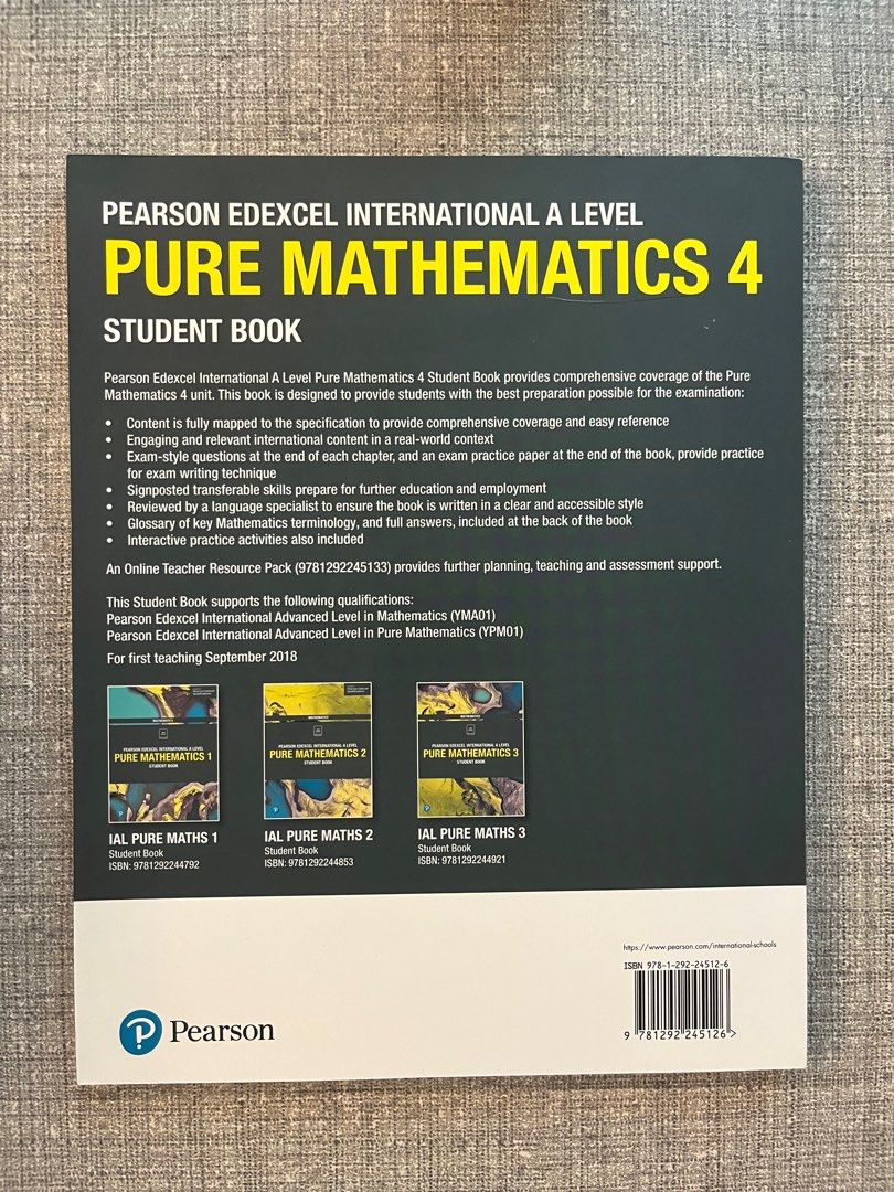 PEARSON EDEXCEL INTERNATIONAL A LEVEL PURE MATHEMATICS 4 (ial), 興趣及遊戲 ...