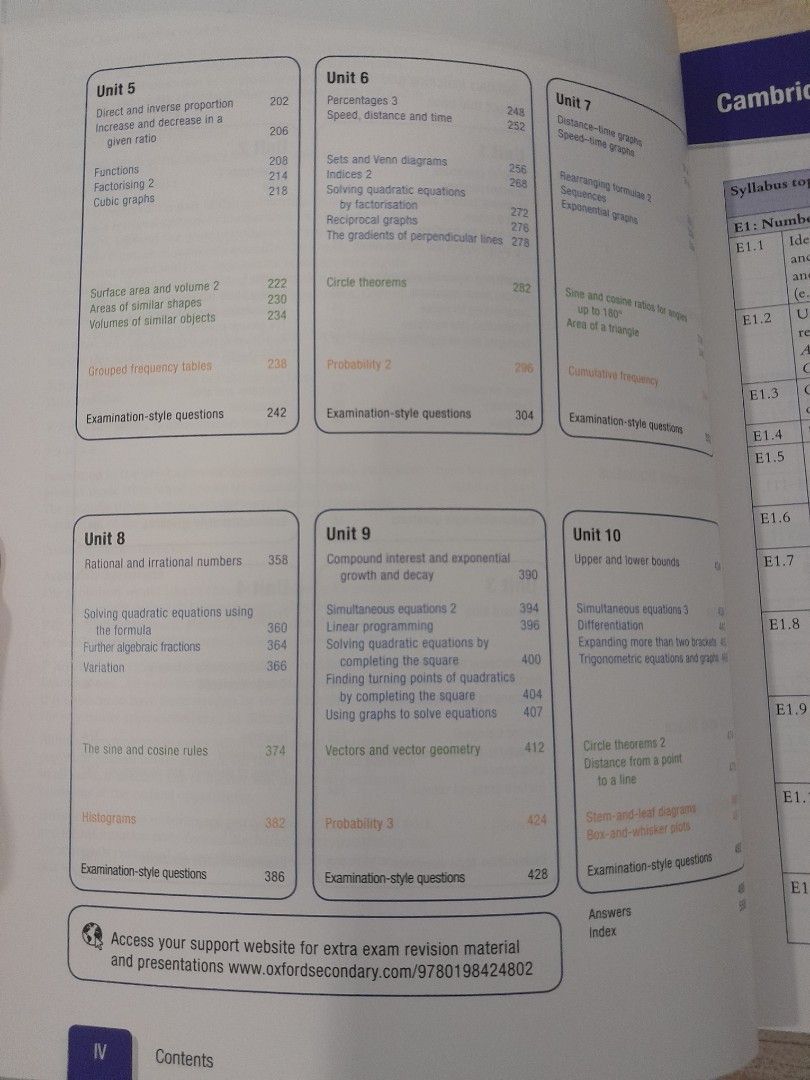 Mathematics for Cambridge IGCSE Third Edition Extended textbook by Sue ...