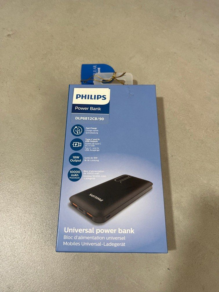 Philips Power Bank DLP6812CB/90, Mobile Phones & Gadgets, Mobile ...