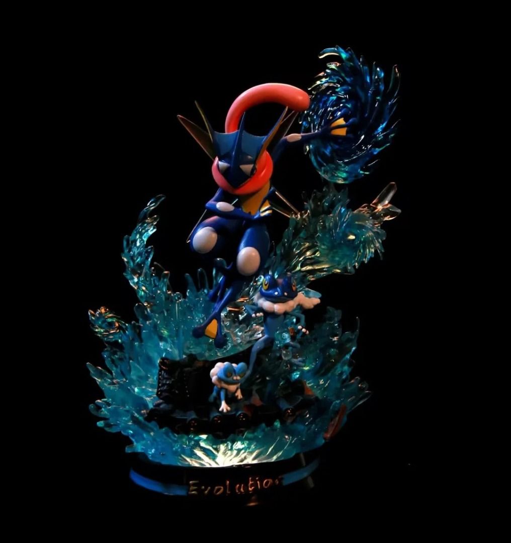 Pokemon Evolution Greninja Frogadier Froakie PVC Statue pikachu ...