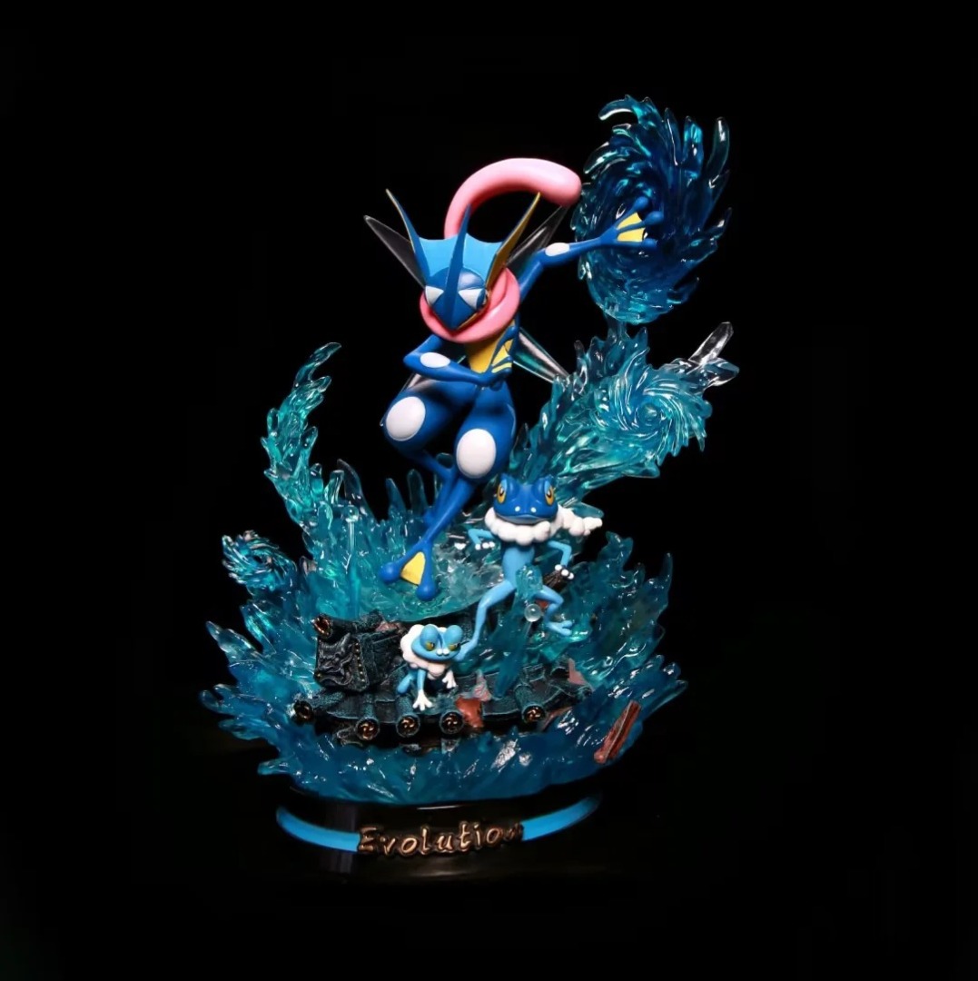 Pokemon Evolution Greninja Frogadier Froakie PVC Statue pikachu ...