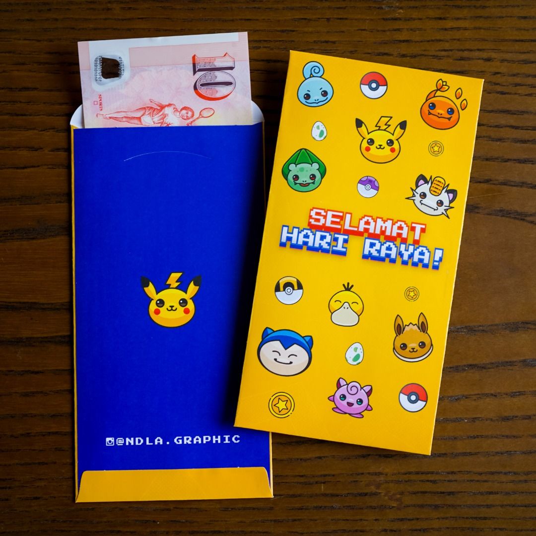 Pokemon Neo & Bare Bear Raya Sampul Duit Raya 2023, Hobbies & Toys ...