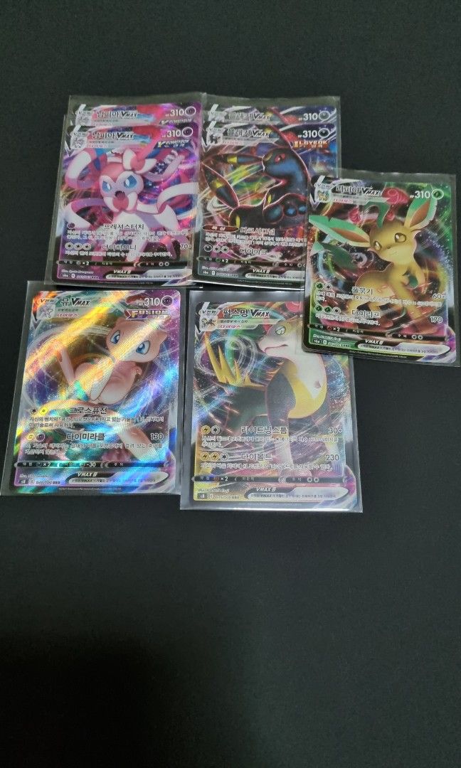 Pokemon TCG Korean Sylveon Vmax Umbreon Vmax Leafeon Vmax Eevee Heroes ...
