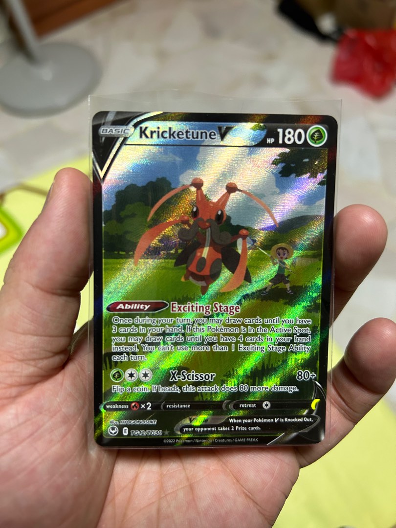 Pokemon TCG Kricketune V TG Trainer Gallery Silver Tempest, Hobbies ...