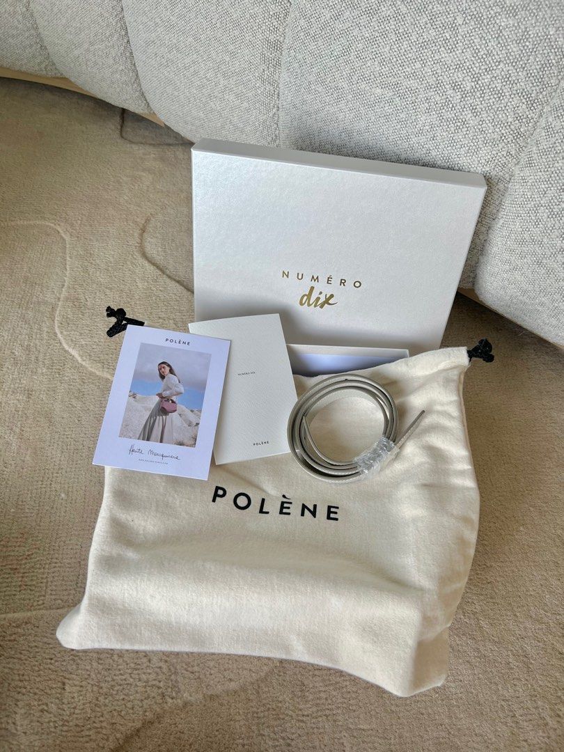 Polene chalk white numero dix moon bag, Luxury, Bags & Wallets on Carousell