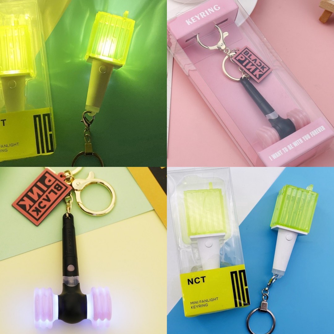 [PRE-ORDER] NCT AND BLACKPINK KEYCHAIN KEYRING LIGHTSTICK, Hobbies ...