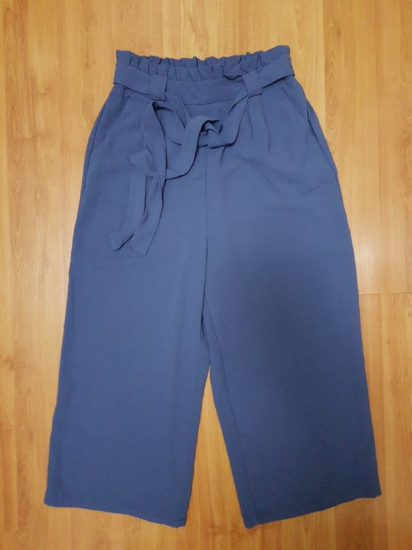 Primark Blue Culottes Pants, Women's Fashion, Bottoms, Other Bottoms on ...