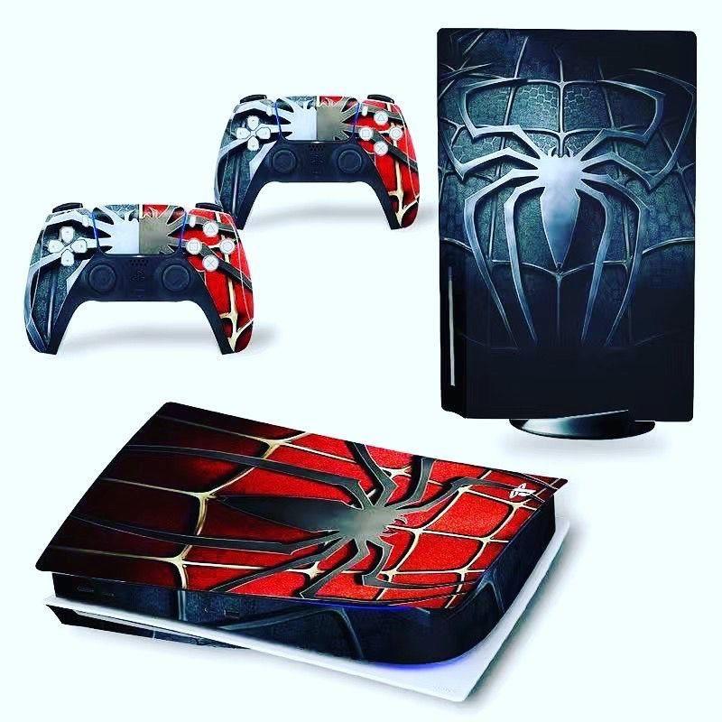 PS5 Disc Version Spider-Man Sticker Skin for Console and Controllers ...