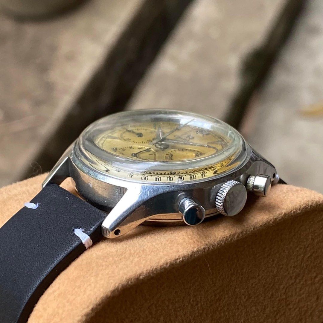 Rare Vintage Omega Ref. 2451 Steel Chronograph Swiss Made Wristwatch on ...