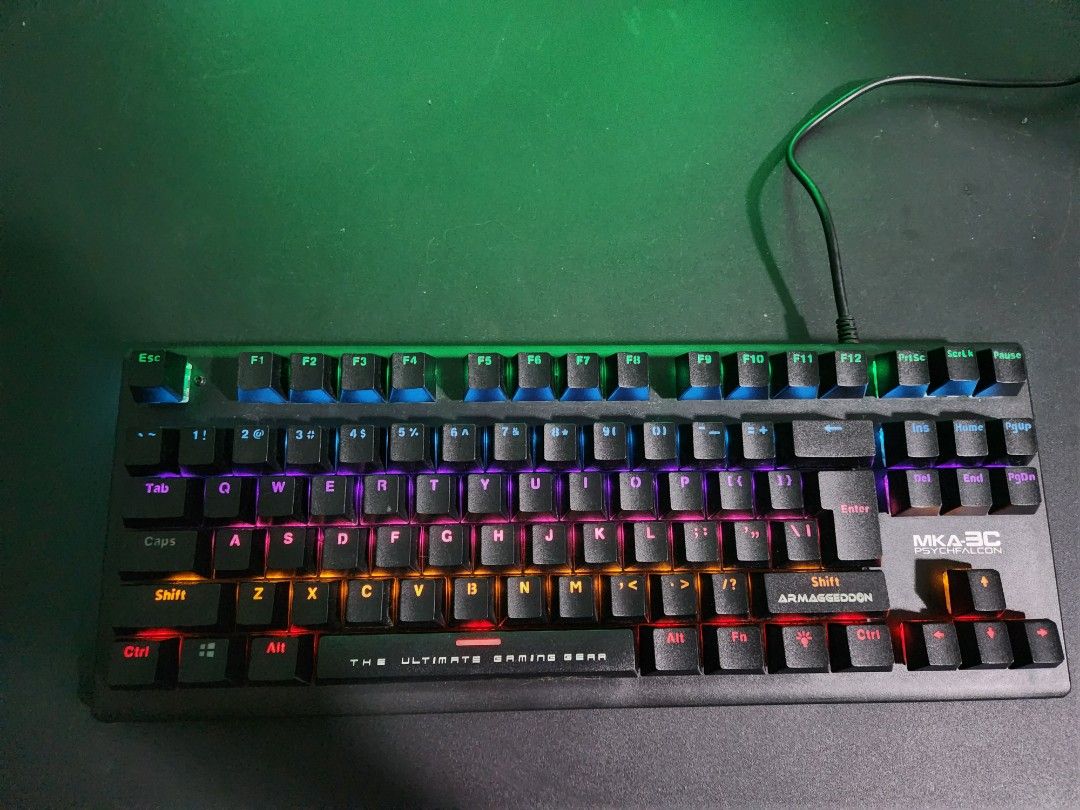 RGB TKL Mechanical Keyboard Blue Tactile switch MKA 3C PSYCHFALCON ...