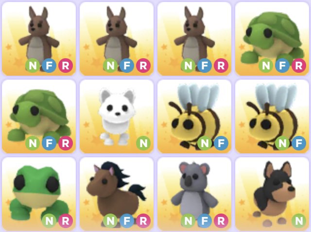 Roblox Adopt Me: Legendary/Ultra-Rare/Rare/Uncommon/Common NEON PETS ...