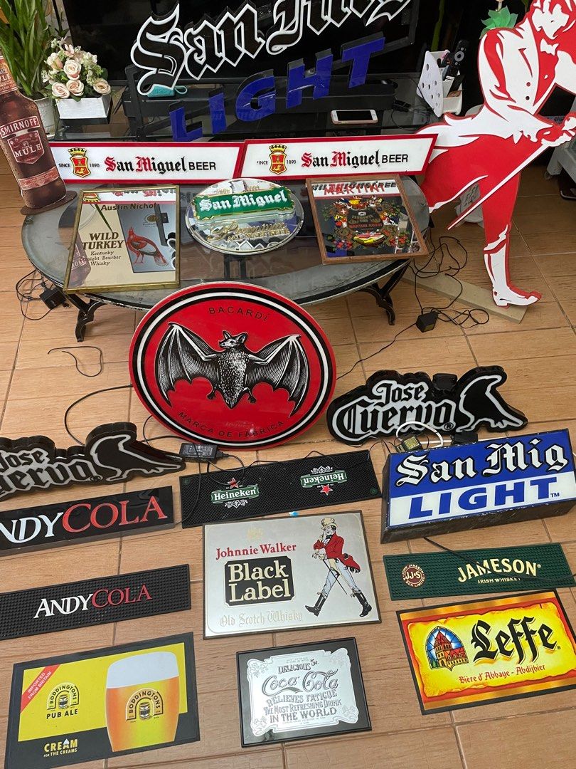 San Miguel Beer Lighted Signage. San Mig Bar Sign, Hobbies & Toys ...