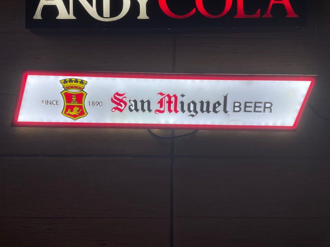 San Miguel Beer Lighted Signage. San Mig Bar Sign, Hobbies & Toys ...