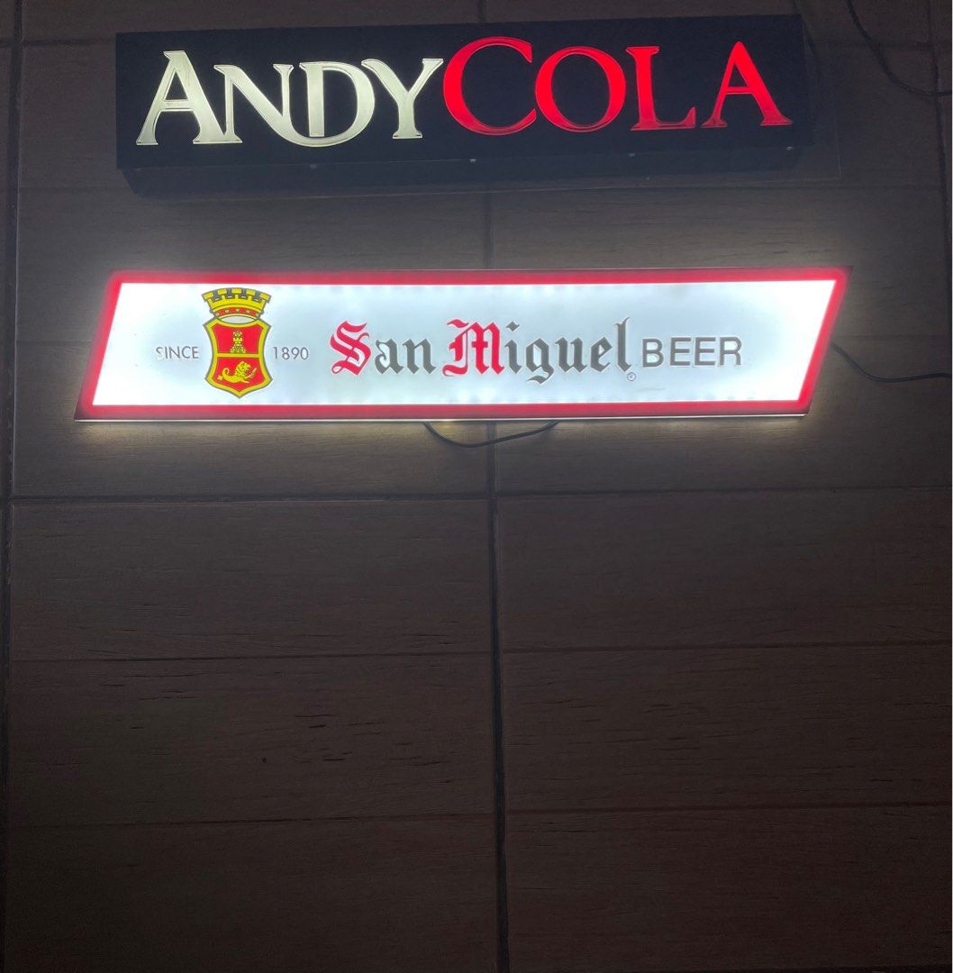 San Miguel Beer Lighted Signage. San Mig Bar Sign, Hobbies & Toys ...