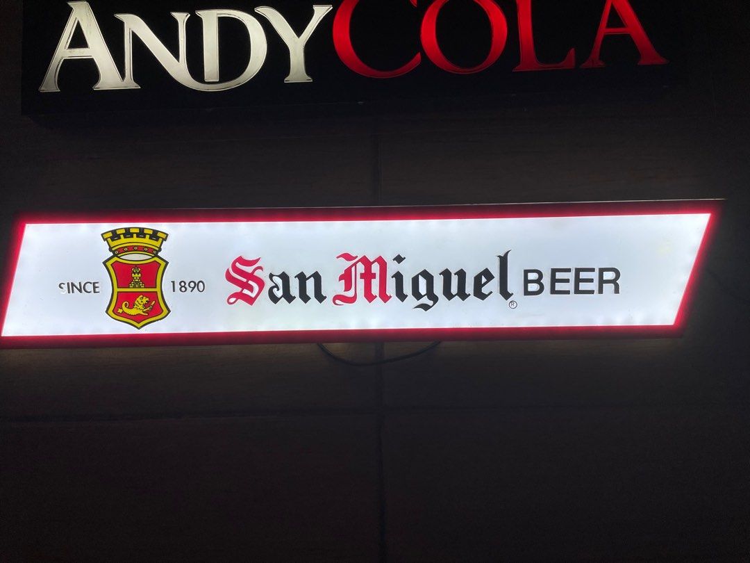 San Miguel Beer Lighted Signage. San Mig Bar Sign, Hobbies & Toys ...