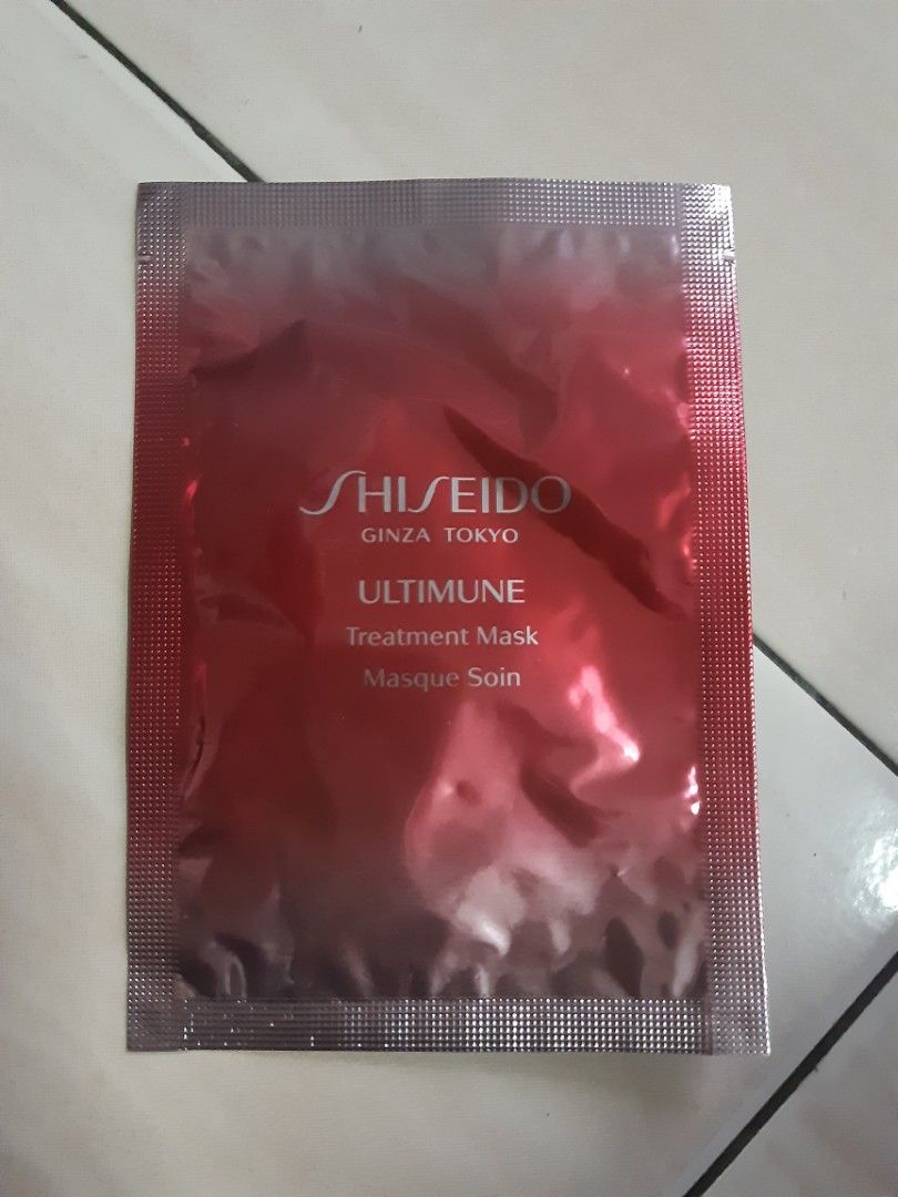 Shiseido 2 sheet ultimune treatment mask, Beauty & Personal Care, Face ...