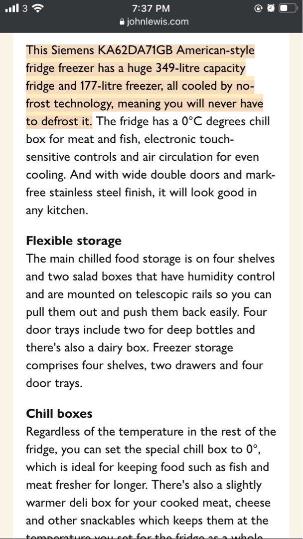 Siemens double door fridge freezer with water dispenser, 家庭電器, 廚房電器, 雪櫃 ...