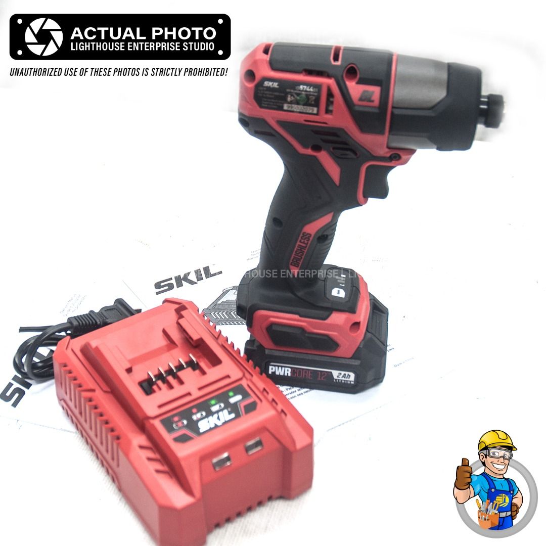 SKIL Brushless 12V 14" Hex Right Angle Impact Driver (ID5744C-10 ...