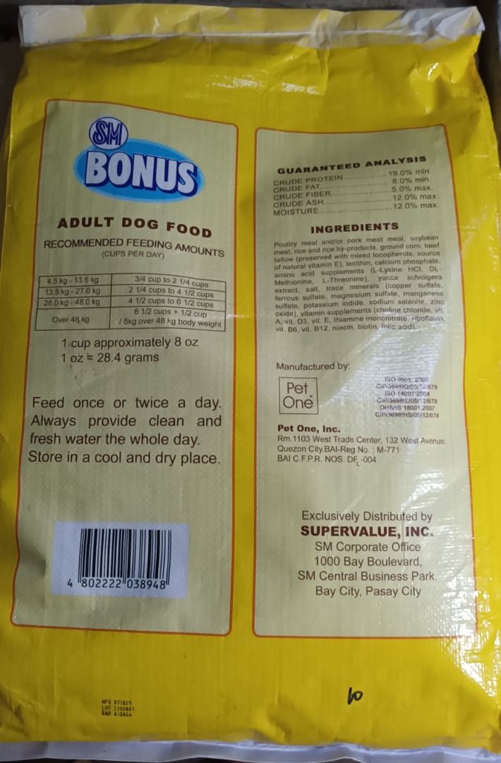 SM Bonus Adult Dog (Dry) Food 8kg on Carousell