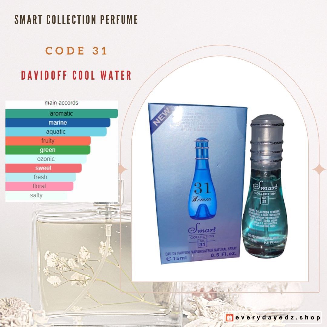 SMART COLLECTION PERFUME - 31-Davidoff Cool Water, Beauty & Personal ...