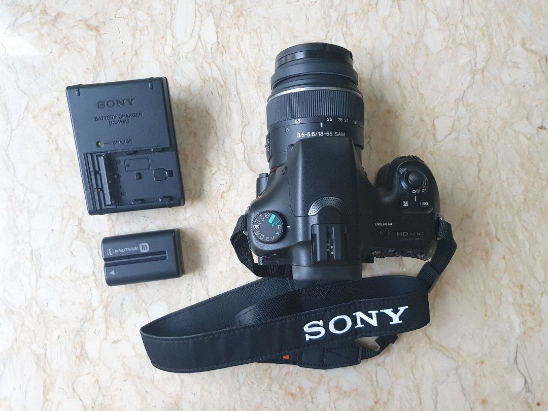 Sony A65 DSLR body + 18-55mm kit lens, Photography, Cameras on Carousell