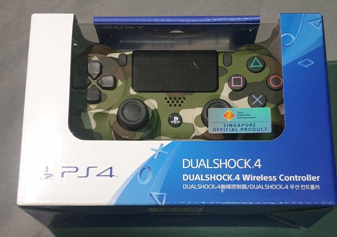 Sony CUH-ZCT2G 16 DUALSHOCK4 wireless controller, Green Camouflage, Video Gaming, Gaming ...