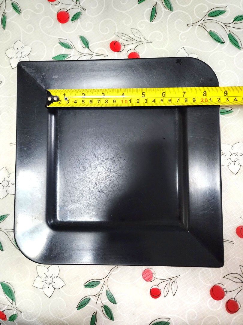 Square with Round Angula plate in Black, Furniture & Home Living ...