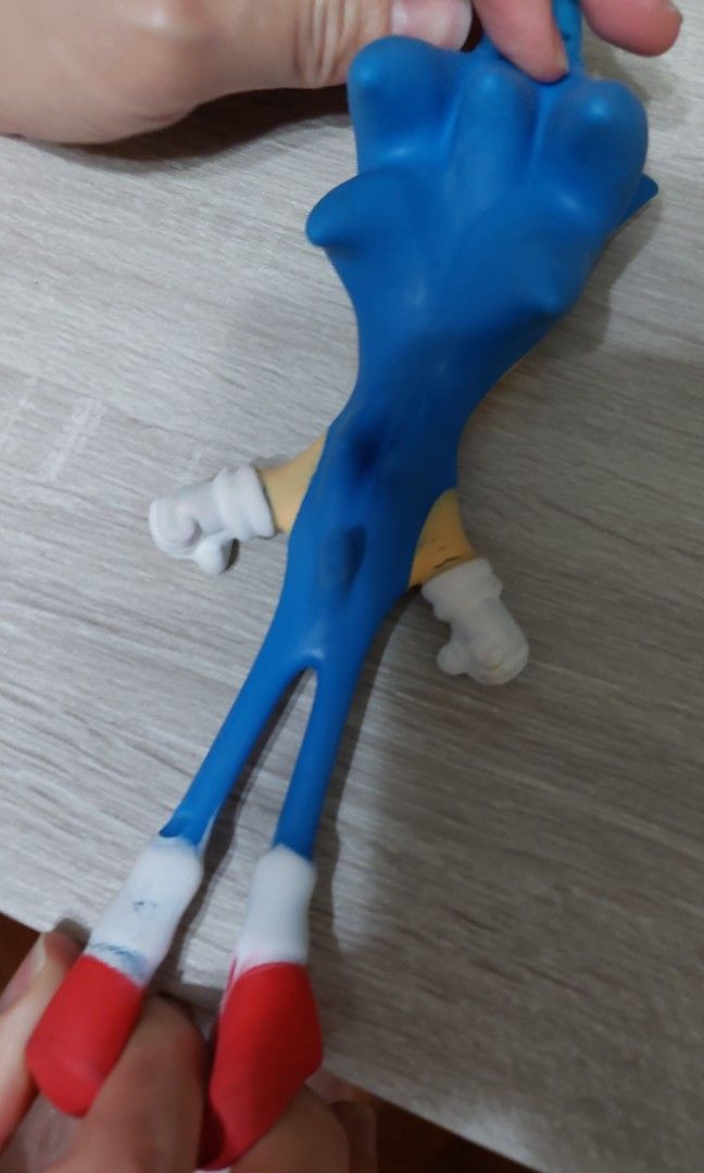 Stretch Sonic elastic figure 超音鼠 超彈力figure, 興趣及遊戲, 玩具 & 遊戲類 - Carousell