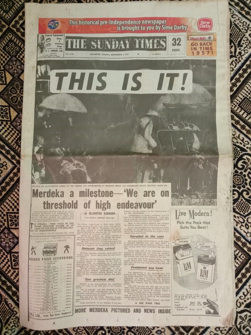 SURAT KHABAR LAMA, Hobbies & Toys, Collectibles & Memorabilia, Vintage ...