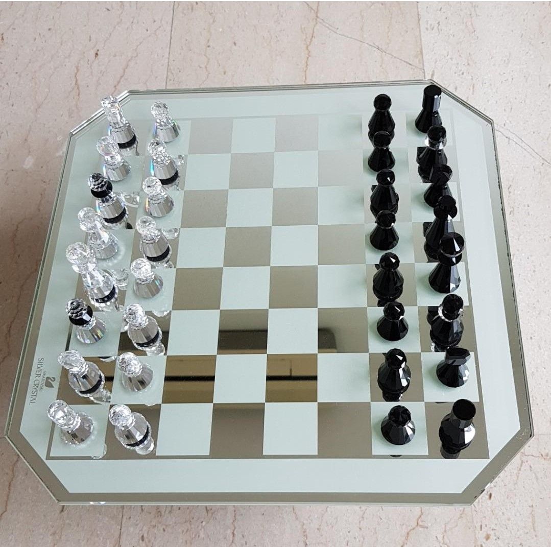 Swarovski Crystal chess set, Everything Else on Carousell