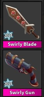 Swirly Blade & Swirly Gun mm2, Video Gaming, Video Games, Others on ...