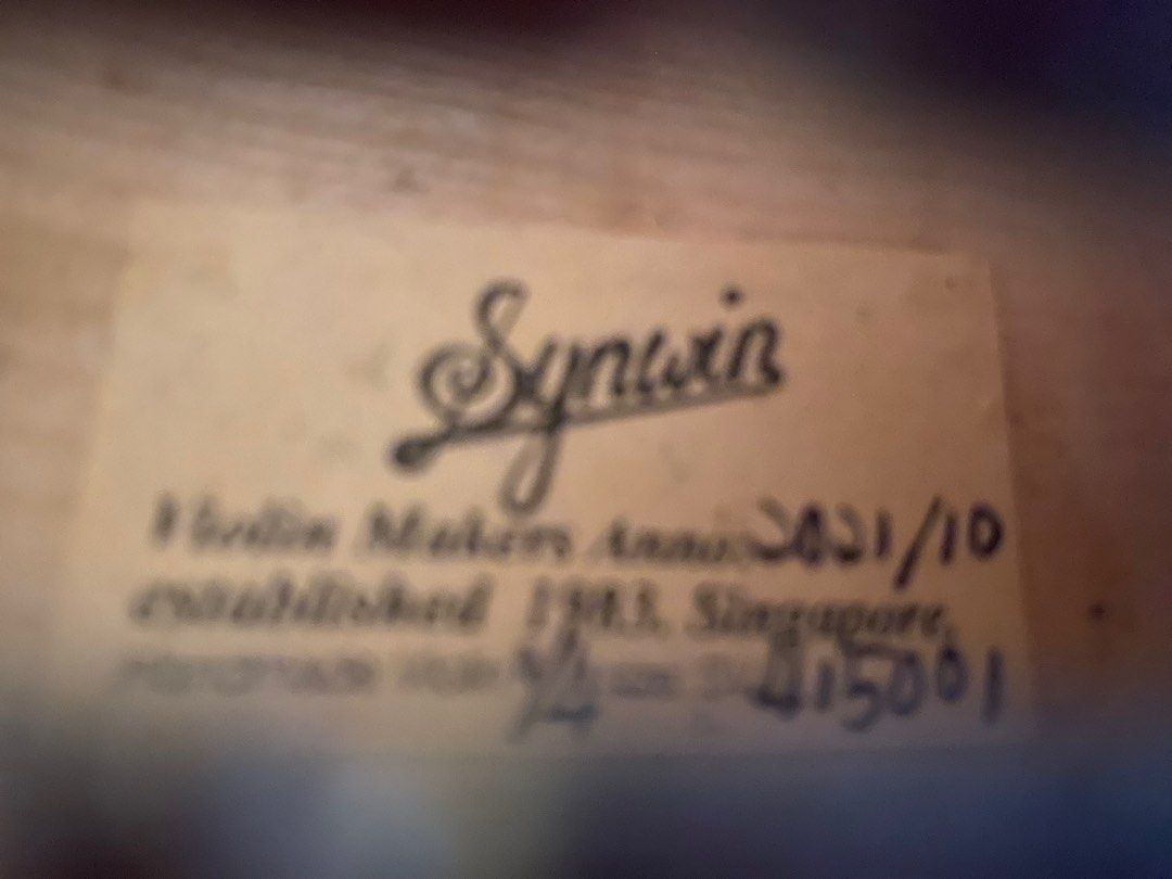 Synwin 1/4 (SV5001) handmade Violin, Hobbies & Toys, Music & Media ...