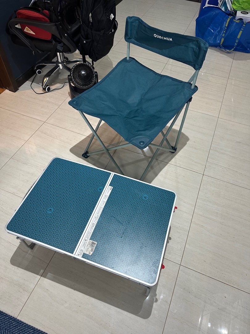 Table & chair(decathlon), Sports Equipment, Hiking & Camping on Carousell