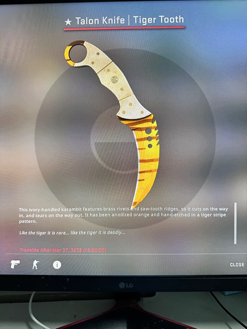 Csgo Talon knife tiger tooth, Video Gaming, Gaming Accessories, In-Game ...