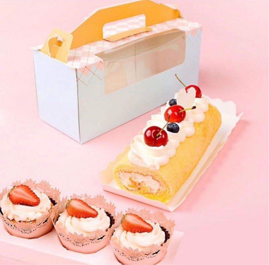 Tapak kuda cake box cupcake box, puff pastry box with lid kraft box ...