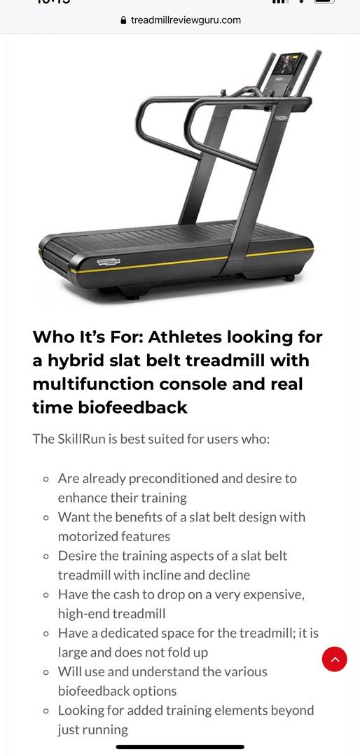 Technogym Skillrun Treadmill , Sports Equipment, Exercise & Fitness ...