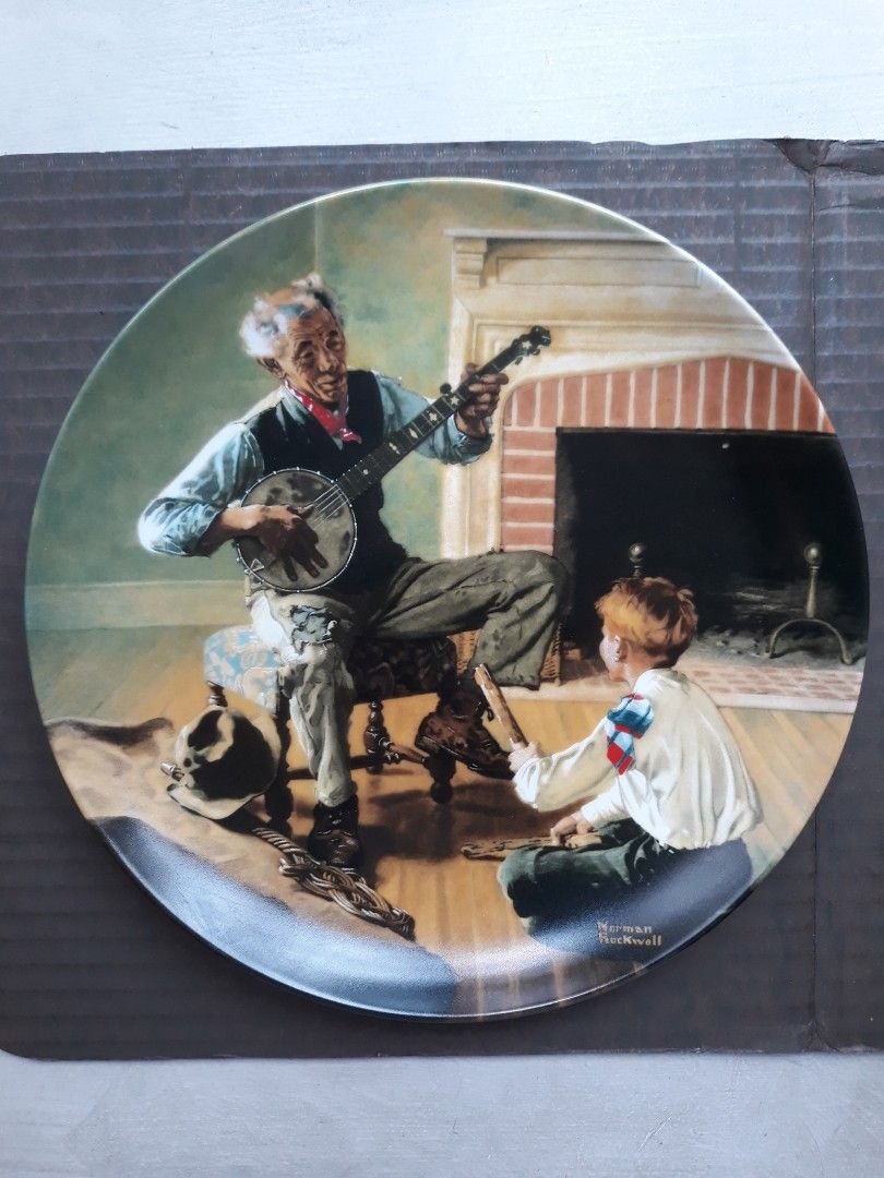 The Banjo Player - Norman Rockwell, Hobbies & Toys, Memorabilia & Collectibles, Vintage ...