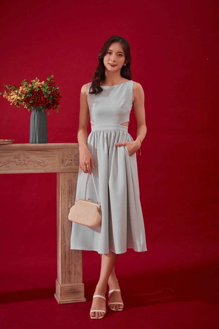 TLC Yvette Dinner Dress- Baby Blue , Women's Fashion, Dresses & Sets ...