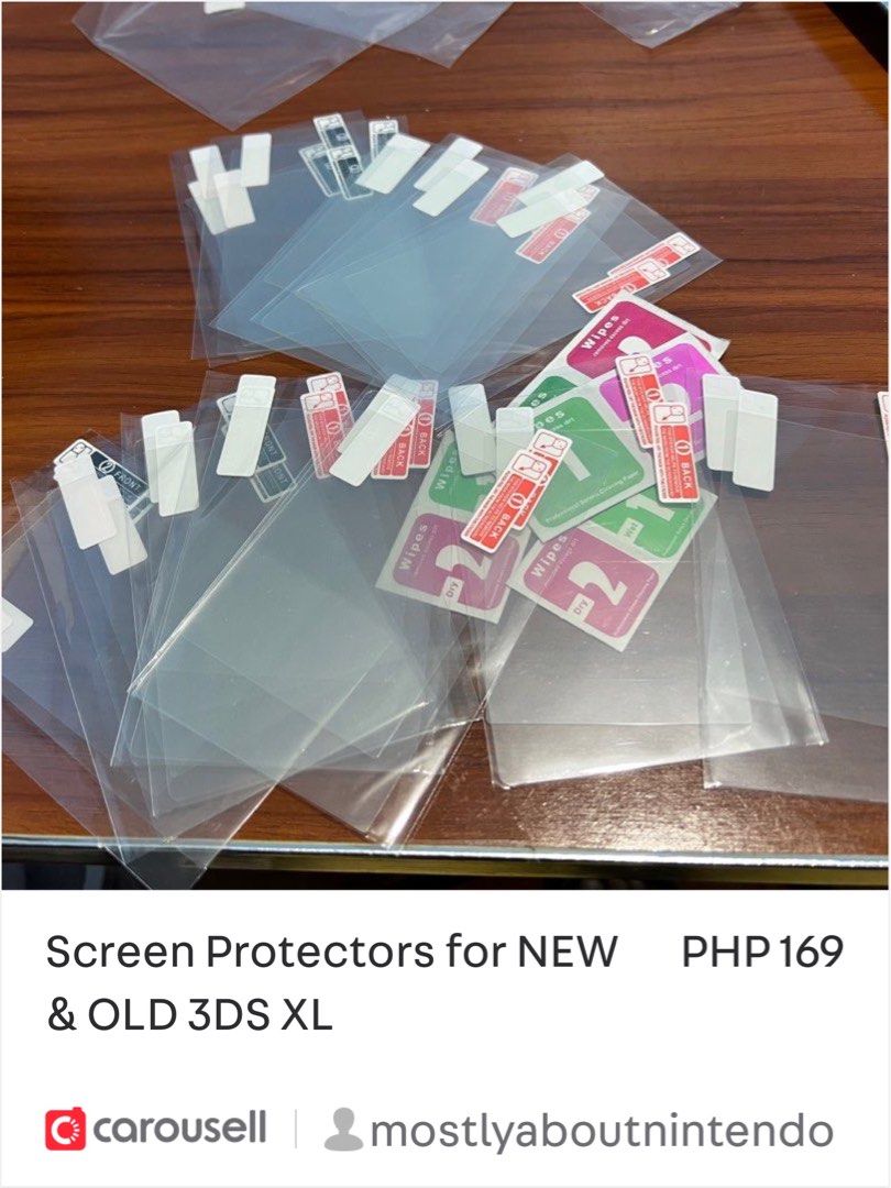 Screen Protectors for New and Old 3DS XL (Top & Bottom), Video Gaming ...
