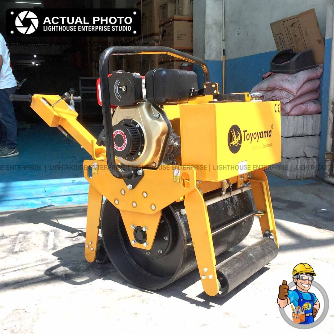 TOYOYAMA 6HP 300Kg Single Drum Vibratory Roller/Pison Diesel 170F (FHR ...