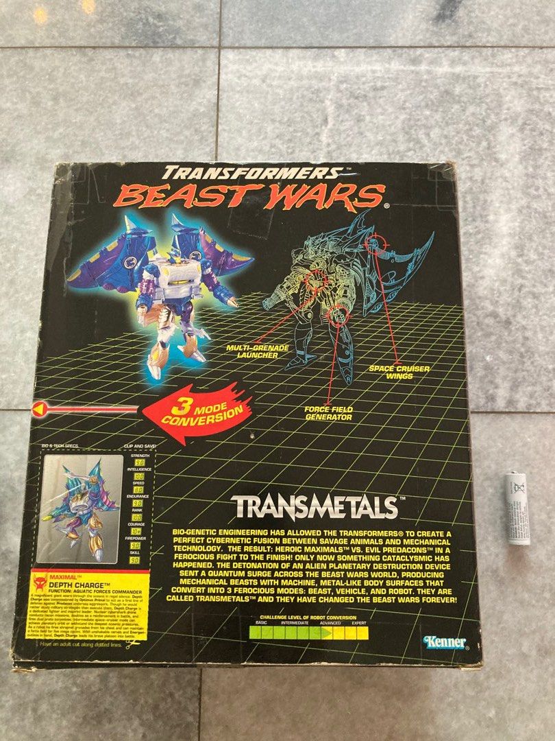 Transformers Kenner Vintage Beast wars Transmetals Heroic Maximal Depth ...