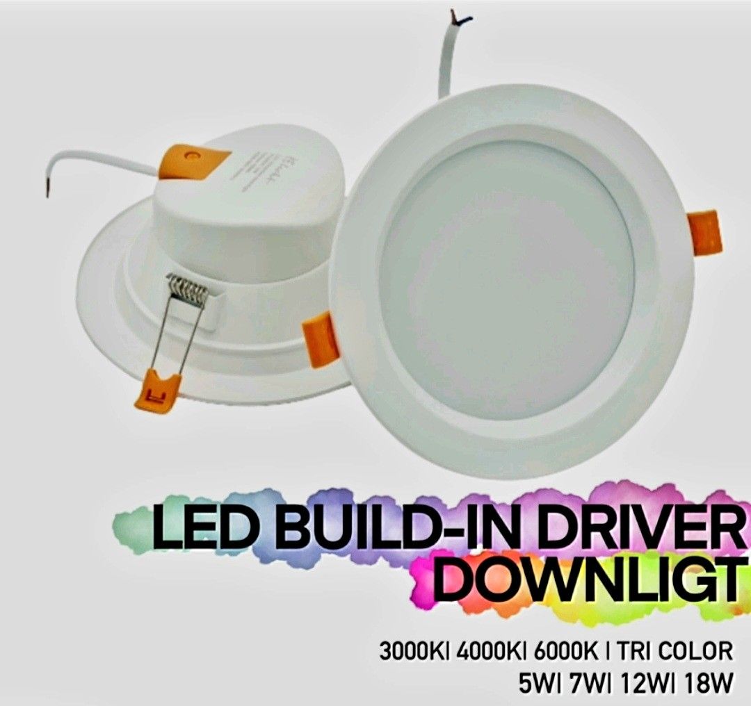 Tricolour LED Built-in Driver Downlight (5W & 7W), Furniture & Home ...