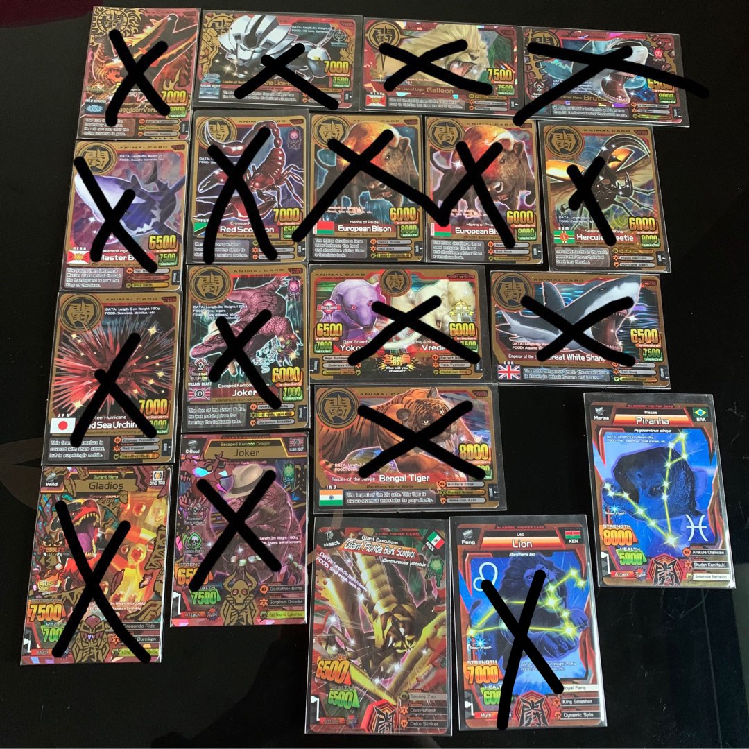 UPDATED LIST Animal Kaiser Ultra rare Gold Kaiser rare Cards, Hobbies ...