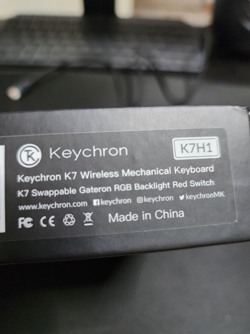 Used Keychron K7 Red Switch Low Profile Wireless Mechanical Keyboard, Computers & Tech, Parts ...