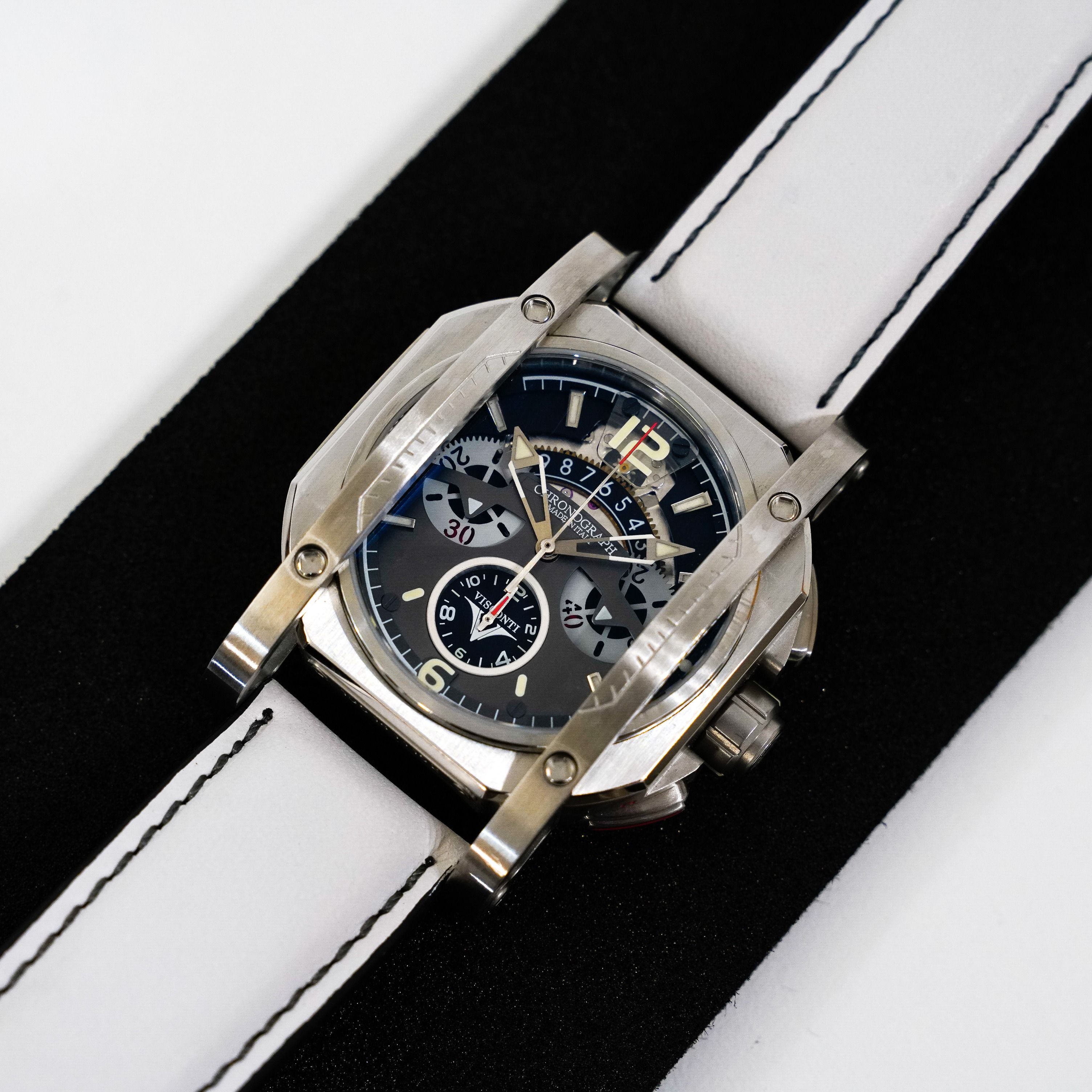Visconti Silver Shadow Chronograph, Luxury, Watches on Carousell