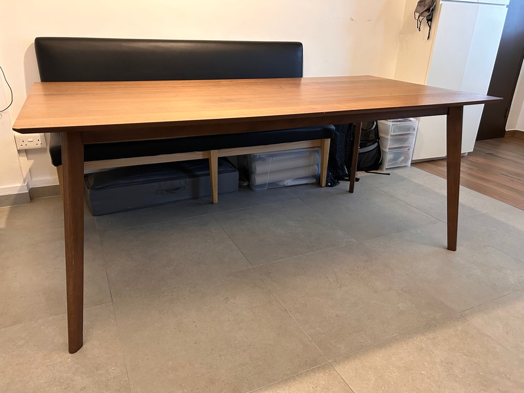 Wood Dining Table 1.8m x 0.9m, Furniture & Home Living, Furniture ...