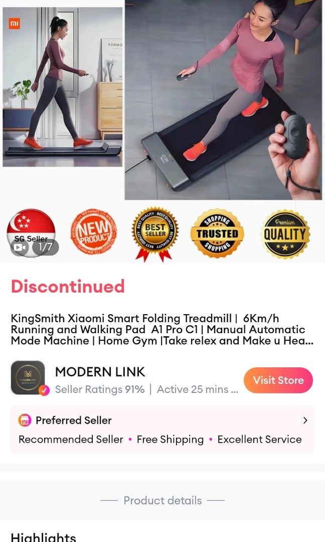 xiaomi treadmill walking pad a1 pro, Sports Equipment, Exercise ...