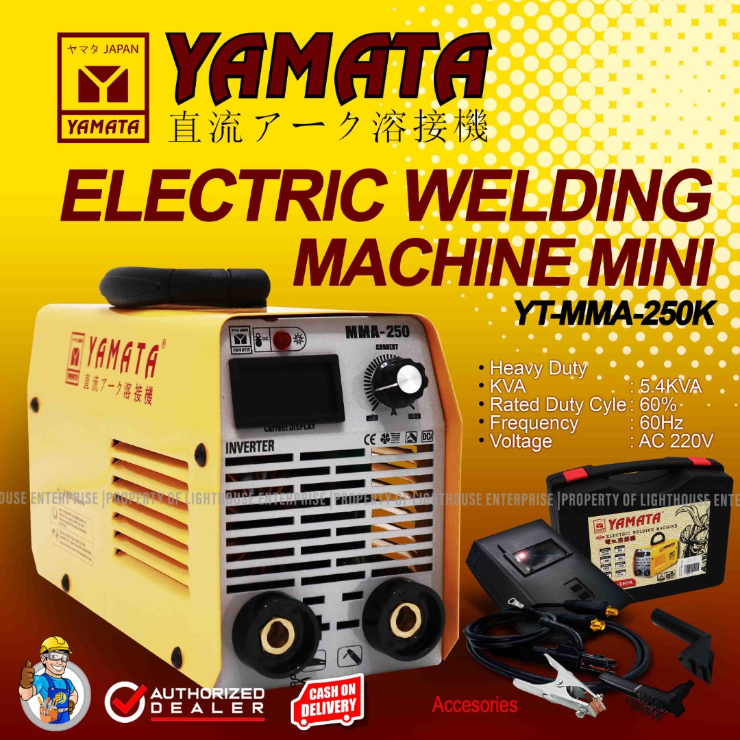 YAMATA Japan MMA ARC 250A IGBT Inverter Welding Machine Set with Hard ...