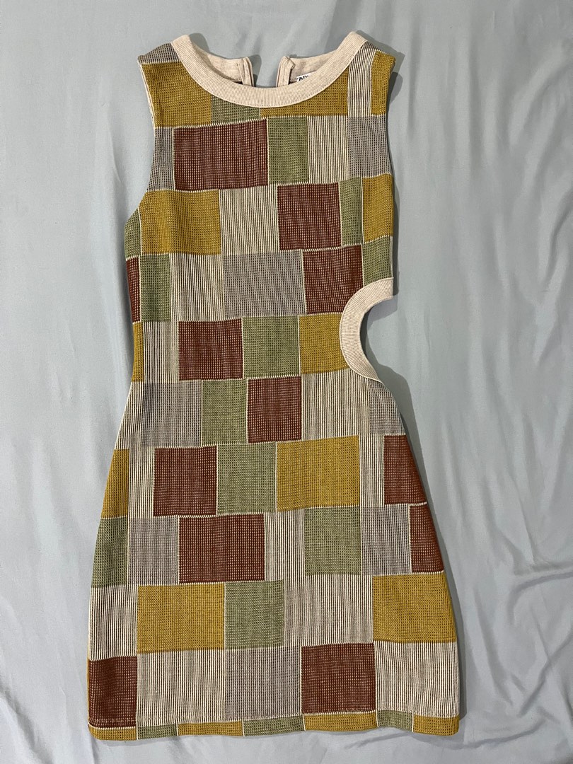 Zara Retro Cut-out Dress, Women's Fashion, Dresses & Sets, Dresses on ...
